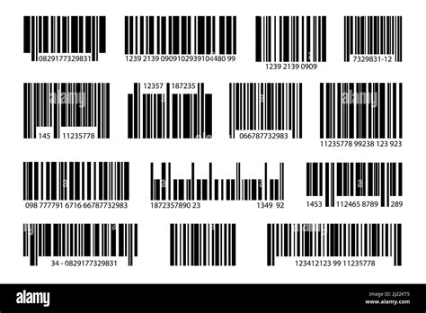Various Digital Bar Code Set Upc Price Samples Item Labels And