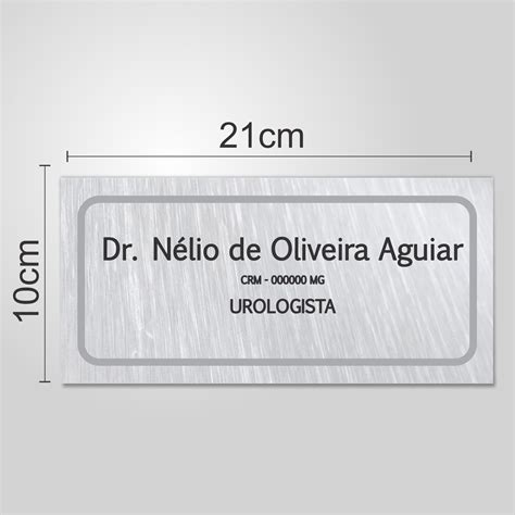 Placa Pvc Adesivo A O Escovado Cmx Cm Personaliz Vel