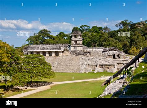 Temple Of Palenque An Ancient Mayan Ruin Located In Palenque Yucatan