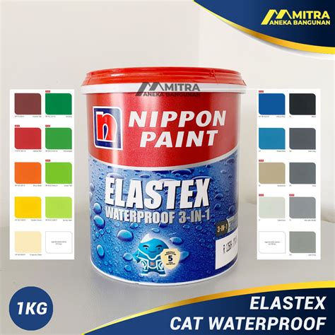 CAT WATERPROOF ELASTEX NIPPON PAINT 1 KG CAT PELAPIS ANTI BOCOR CAT