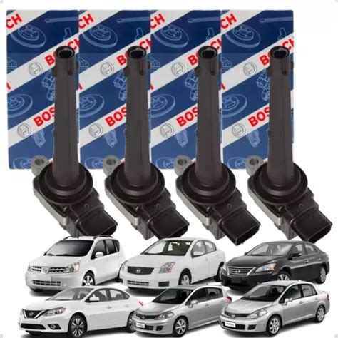 Kit Jogo Bobina De Igni O Original Tiida Livina Sentra
