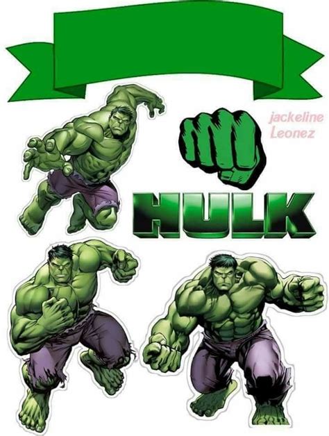 Hulk Toppers Para Tartas Tortas Pasteles Bizcochos O Cakes Para