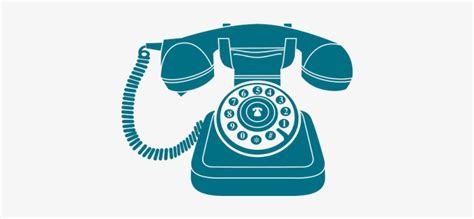 Icono De Epoca Teléfono Azul Office Vintage Vector PNG Image