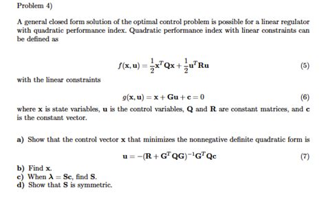 solved problem 4 a general closed form solution of the