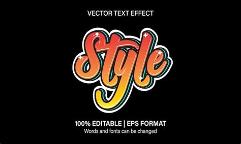 Efecto De Texto De Estilo Vector Premium