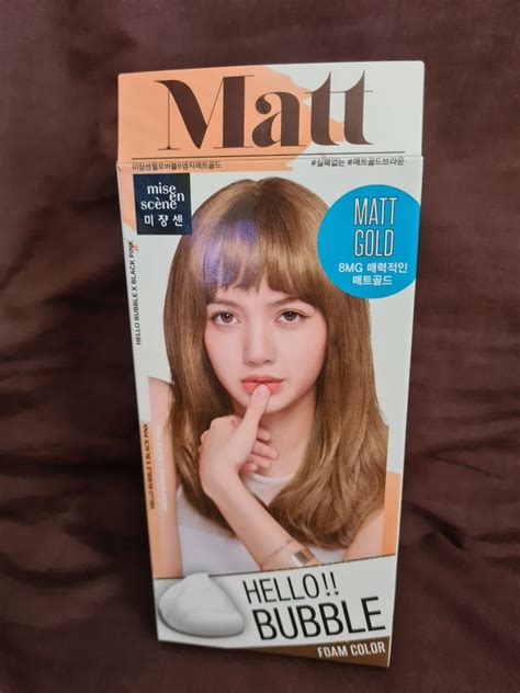 Mise En Scene Hello Bubble Foam Hair Dye Matt Gold Beauty Personal