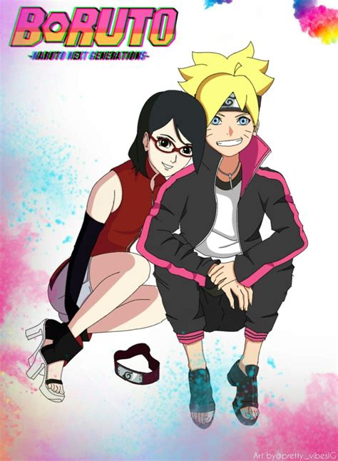 Borusara Borutonarutonextgenerations Borusara Borutouzumaki Saradauchiha Share Fanart F