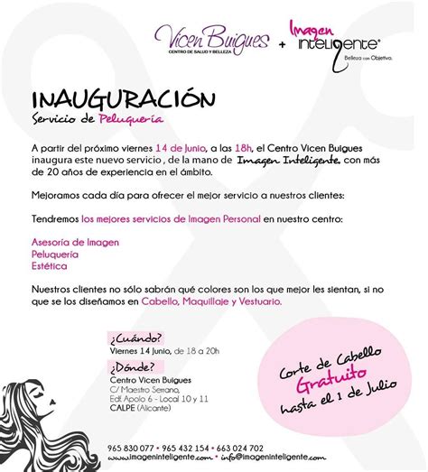 Inauguración de nuestro servicio de peluquería y asesoría de imagen
