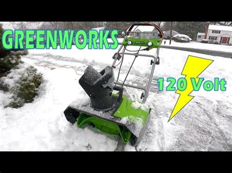 Greenworks 120 Volt 13 Electric Snow Blower Test Review YouTube
