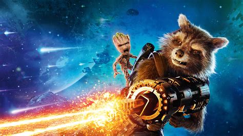 Rocket Raccoon And Groot Wallpaper