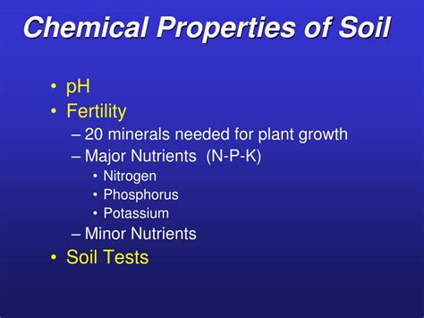 Physical And Chemical Properties Of Soil Ppt