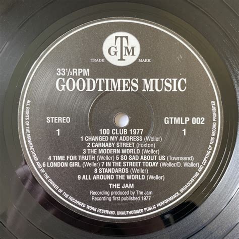 Jam Club Lp Buy From Vinylnet
