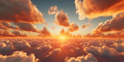 Cielo Al Atardecer Con Fondo De Nubes Cielo Al Amanecer Con Fondo De