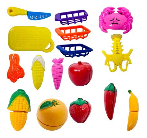 Kit Frutas E Legumes De Cortar C Velcro Pe As Frutinha