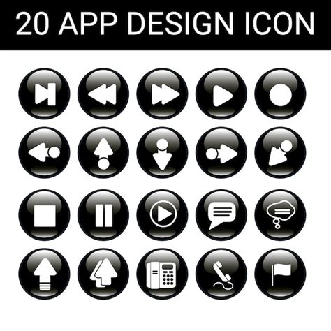 Conjunto de iconos relacionados con el diseño de la aplicación Vector