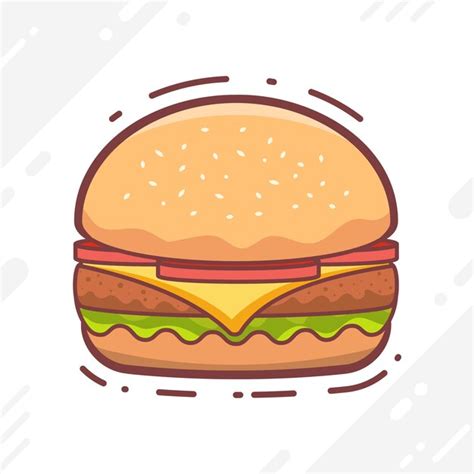 Premium Vector Vector Burger Food Delicious Design