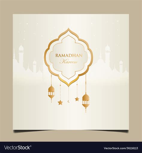 Ramadan Kareem Islamic Background Design Vector Image