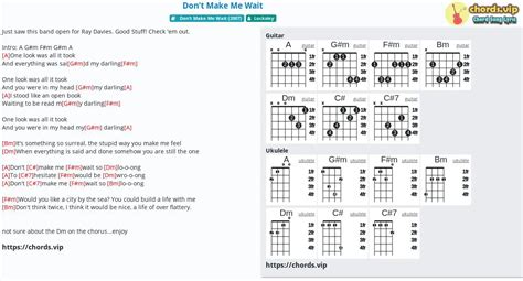 Chord Don T Make Me Wait Locksley Tab Song Lyric Sheet Guitar