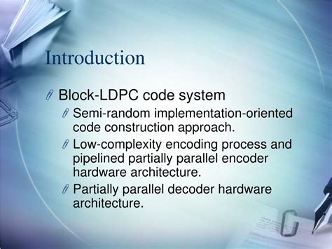 Ppt Block Ldpc A Practical Ldpc Coding System Design Approach Powerpoint Presentation Id559711
