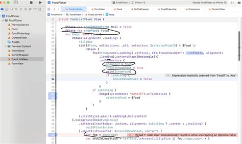 swiftui my swift program is crashing with unexpectedly found nil while unwrapping an optional