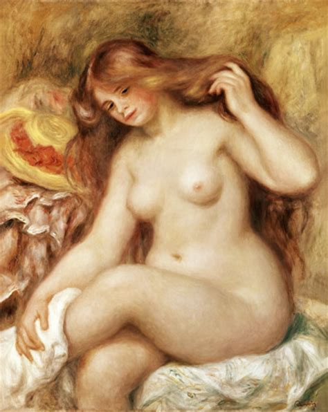 Una pelirroja tomando el baño Pierre Auguste Renoir en reproducción