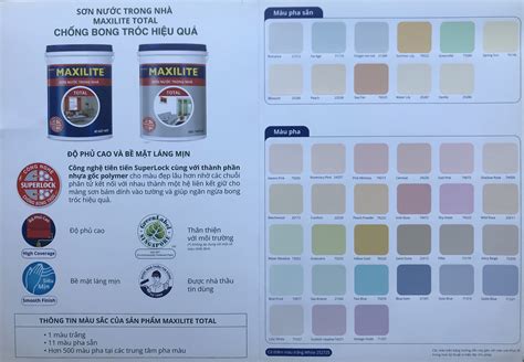 Top 50 bảng màu sơn maxilite ngoài trời chuẩn nhất