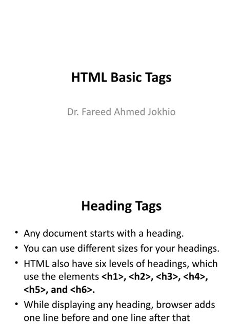 lecture 3 html basic tags pdf html element html