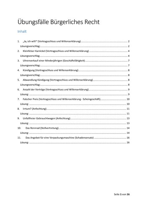 Dsbuere H01 So Se23 Übungen Übungsfälle Bürgerliches Recht Ja ich