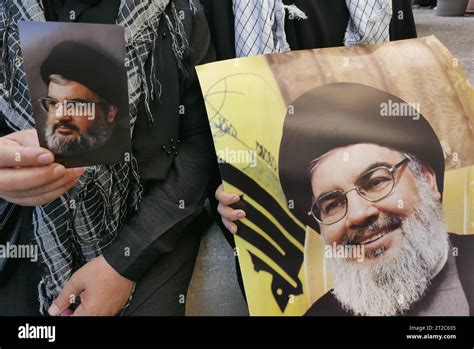 Beirut Libanon Oktober Tausende Anh Nger Der Hisbollah