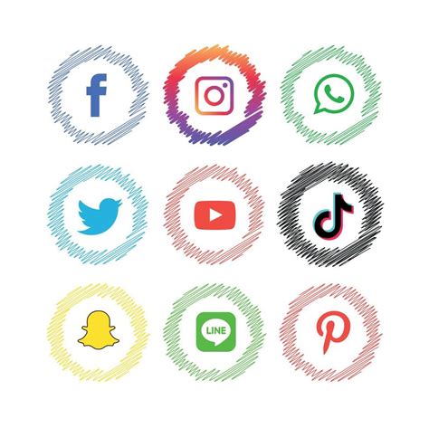 Social Media Icons Set Logo Vector Illustrator 11732732 Vector Art At