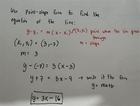 [solved] find the equation of a line passing through the same point that course hero