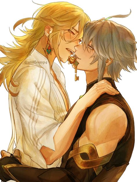 Alhaitham And Kaveh Genshin Impact Drawn By Snifflesmp4 Danbooru