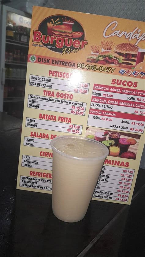 Menu At Burguer Rios Pub Bar Manaus