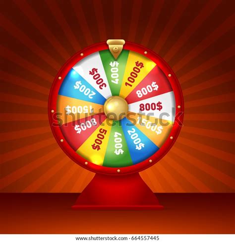 Realistic D Spinning Fortune Wheel Lucky Stock Vector Royalty Free