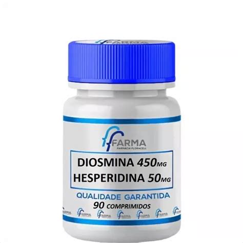 Diosmina 450mg Hesperidina 50mg 90 Comprimidos Parcelamento Sem Juros