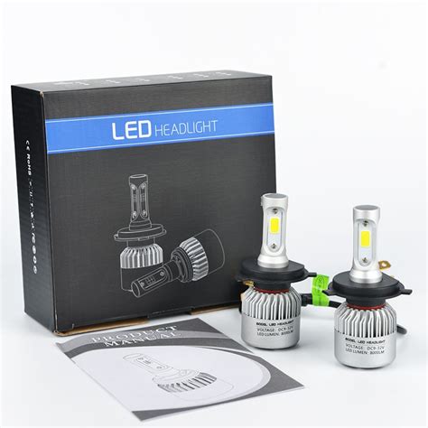 72w Pair COB Chip H4 H13 Hi Lo Beam H7 9005 HB3 9006 HB4 H11 H9 H1 LED