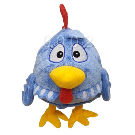 Pelúcia Galinha Pintadinha Azul 30 cm Grande Peludinha Po Pó Submarino