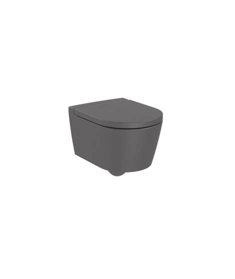 Roca Inspira Round Compacto Miska Podwieszana Rimless Onyks 37x48x44cm