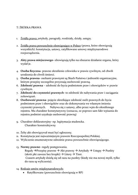 Prawo konstytucyjne Źródła prawa WYKŁAD 1 PRAWO KONSTYTUCYJNE T