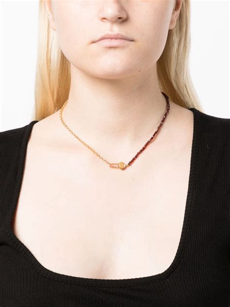 Rachel Jackson Collar Garnet Asimétrico Con Dije De Candado Farfetch