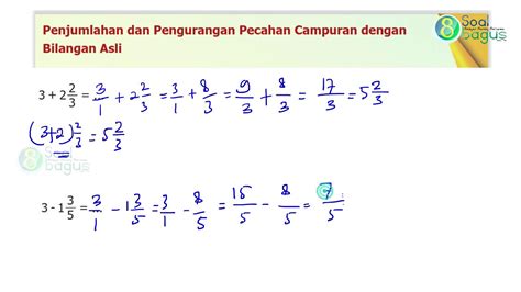 Penjumlahan Pecahan Campuran Pelajaran Matematika Kelas 5 Pecahan Play