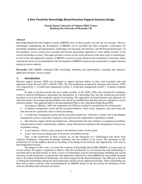 pdf a new trend for knowledge based decision support systems design