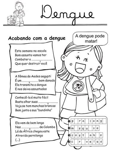 50 atividades e desenhos para colorir sobre DENGUE ESPAÇO EDUCAR