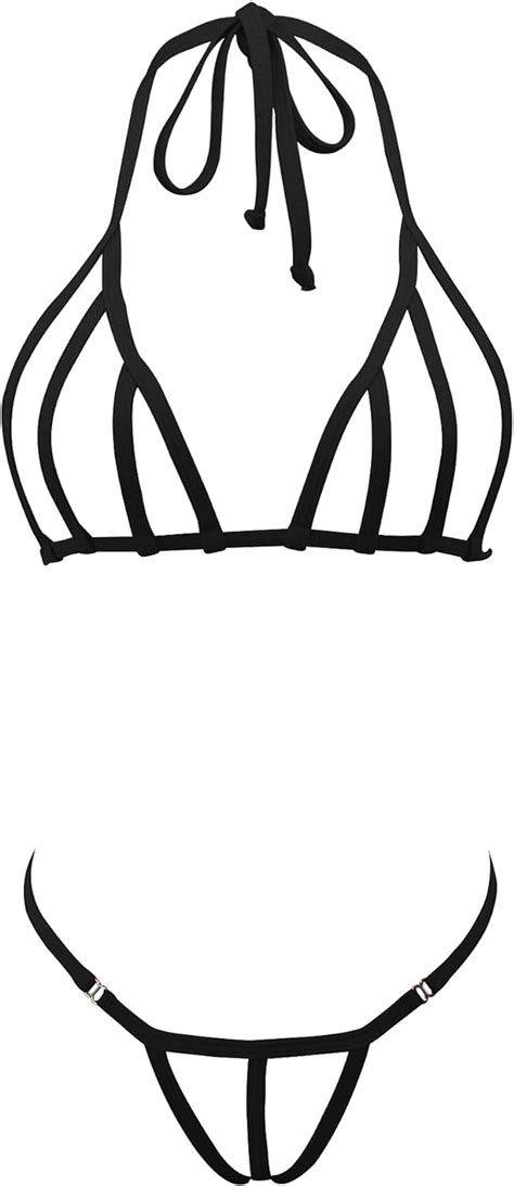 Sherrylo Sexy Mini Monokini Extreme Micro Bikinis For Women Various Sexy Style Black3 One Size