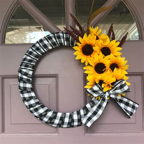Sunflower Wreath Diy Sunflower Crafts Sunflower Party Fall Decor