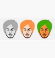 Indian Sikh Freedom Fighter Bhagat Singh Vector Image