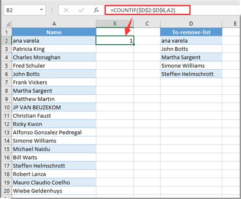 How To Exclude Values In One List From Another In Excel