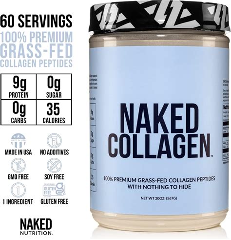 Naked Collagen Prote Na En Polvo De P Ptidos De Col Geno Porciones