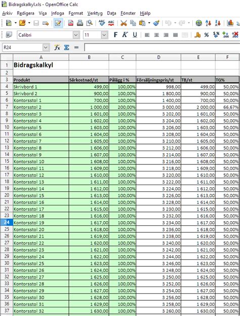Bidragskalkyl Gratis Mall Tips Regler Och Instruktioner Mallar Biz