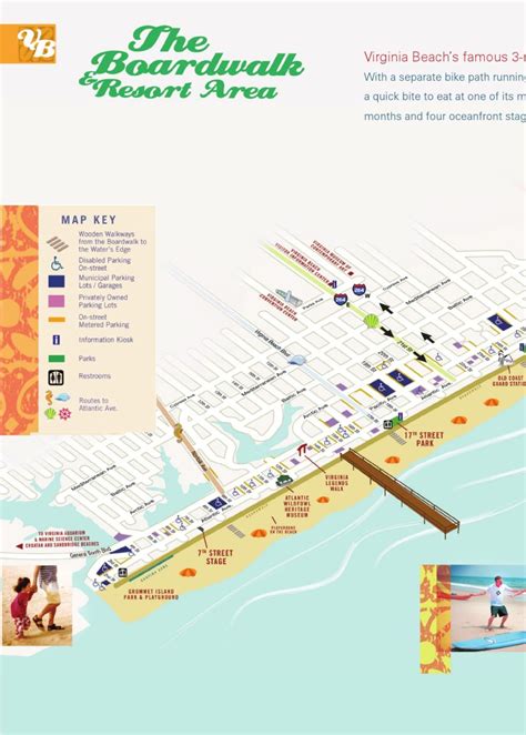 Virginia Beach Boardwalk Map Beach Map